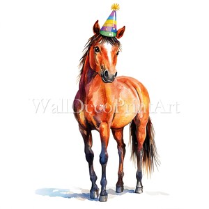 10 Happy Birthday Horse Clipart Bundle - High Quality Jpgs - Digital ...