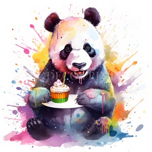 Birthday PANDA Clipart Bundle - 10 High Quality Jpgs - Digital ...