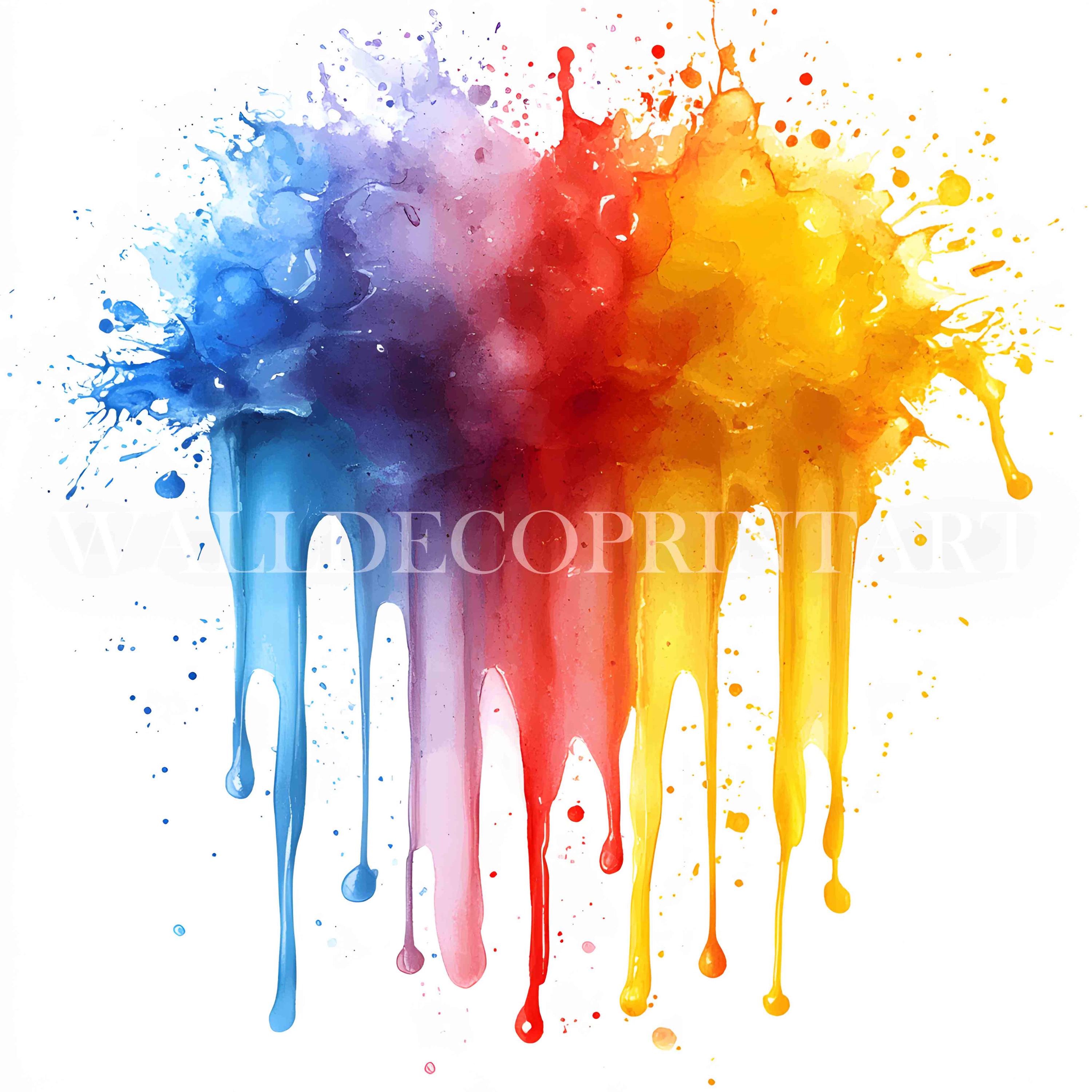 11 Colorful Splash Clipart Bundle - High Quality JPG - Digital Download ...