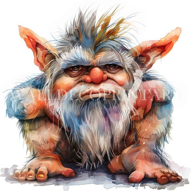 12 Cute and Grumpy Trolls Clipart Bundle - High Quality Images ...
