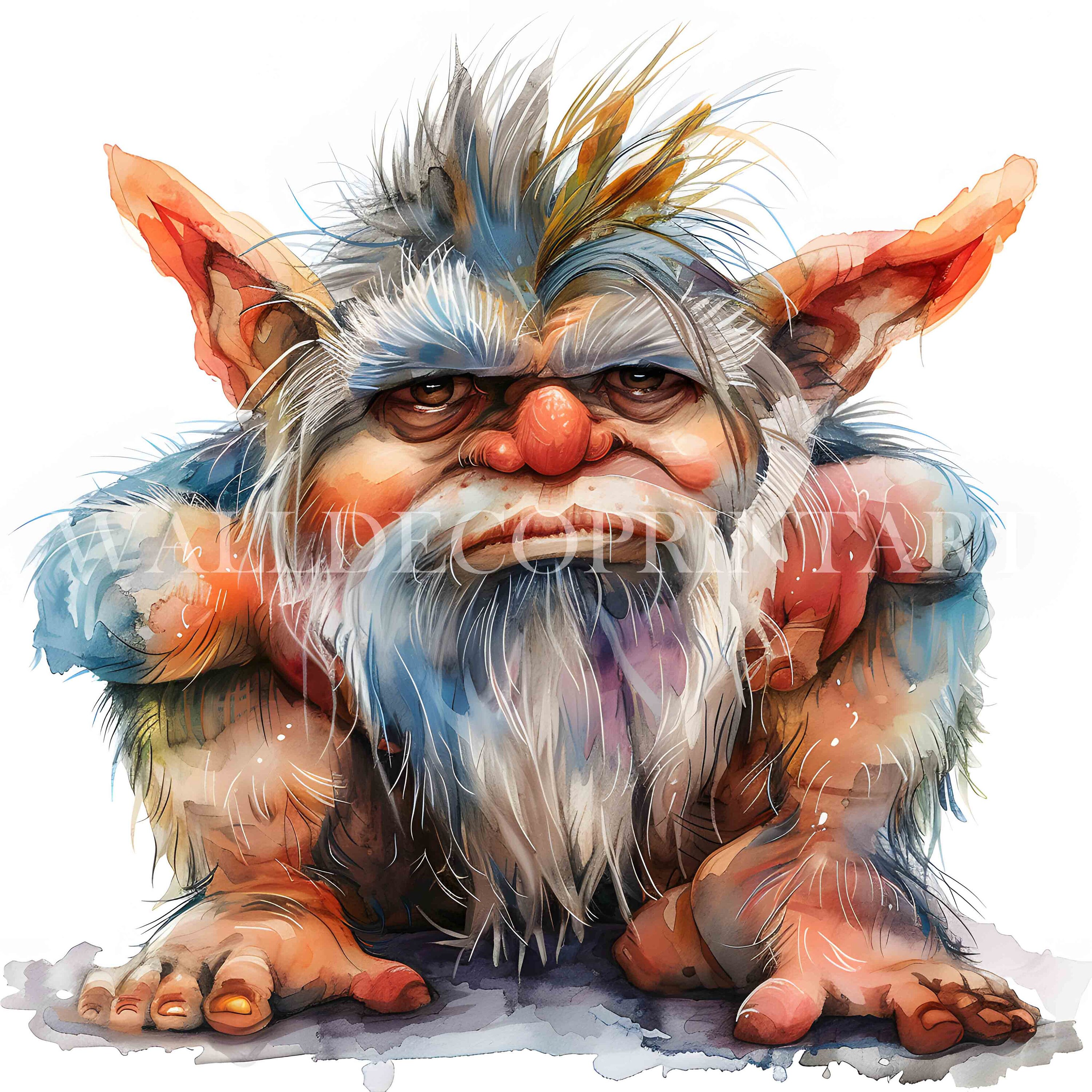 12 Cute and Grumpy Trolls Clipart Bundle - High Quality Images ...