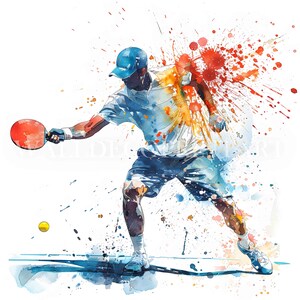 10 Ping Pong Player Clipart - High Quality JPG - Digital Download ...