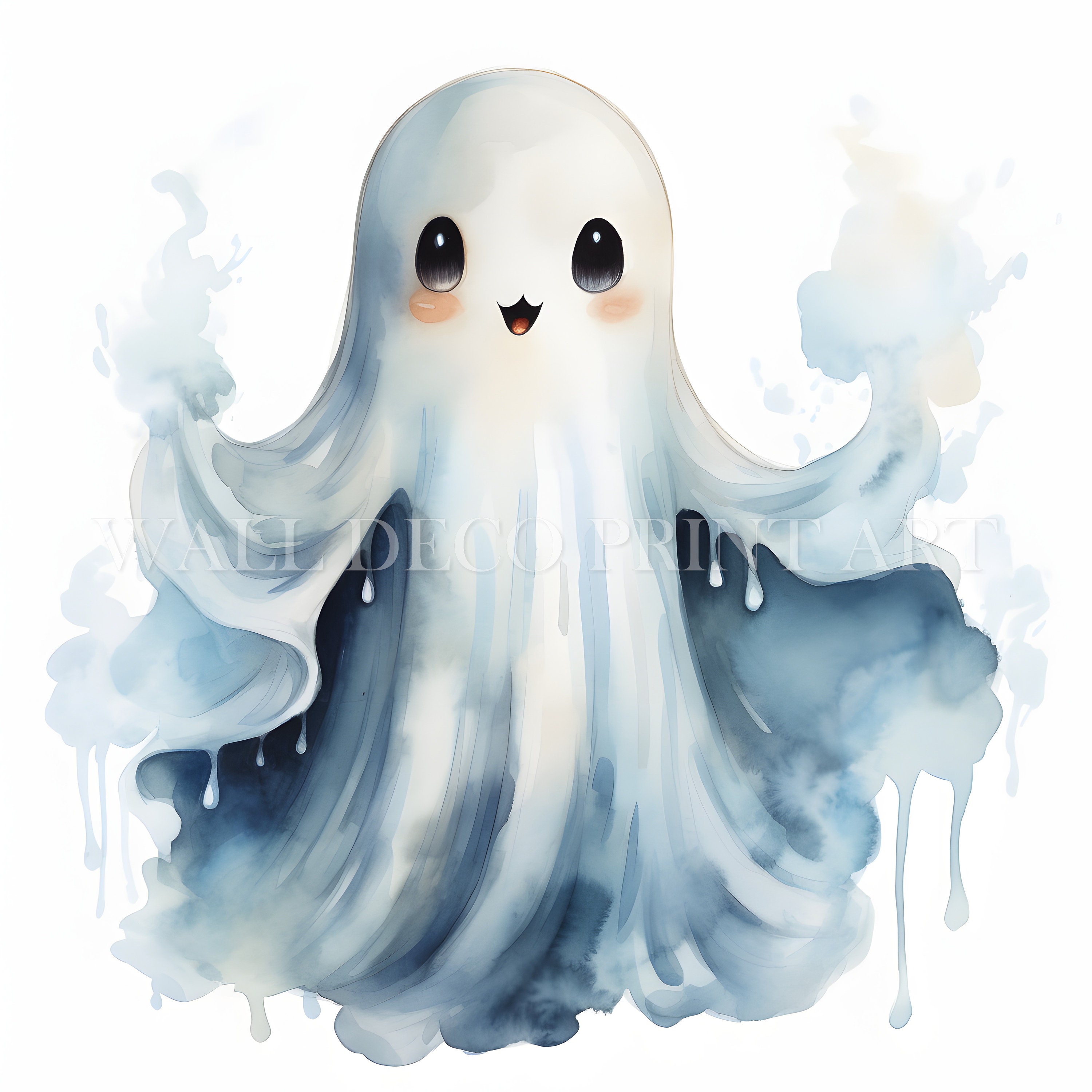 Cute Ghost Clipart Bundle 10 High Quality Jpgs Digital - Etsy