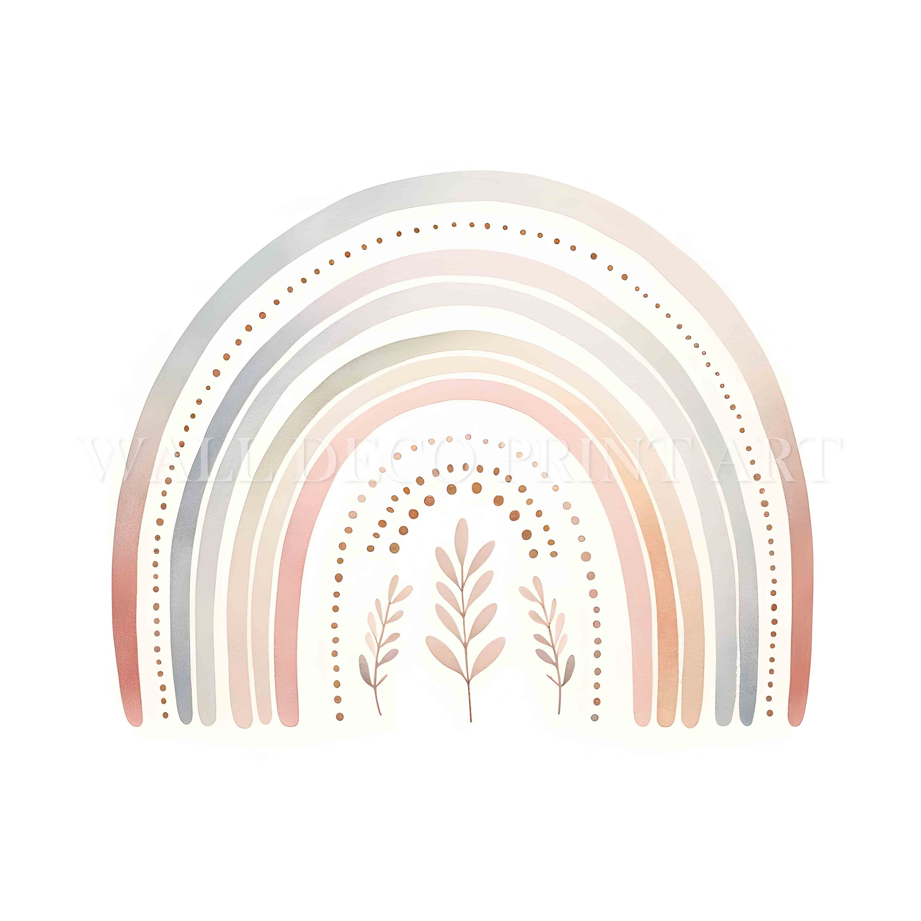 Pastel Boho Rainbows Clipart - 10 High Quality Images - Digital ...