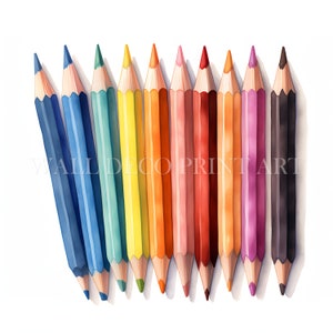 Colorful Pencils Clipart - 10 High Quality Jpgs - Digital Downloads ...