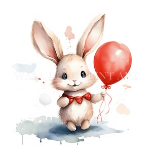 Cute Valentine Rabbit Clipart Bundle - 11 High Quality JPG - Digital ...