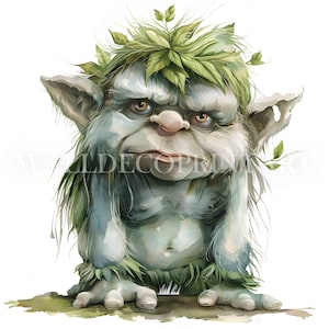 12 Cute and Grumpy Trolls Clipart Bundle - High Quality Images ...
