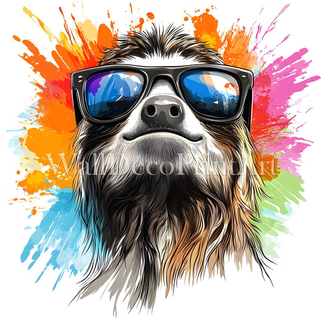 Cool Sloth Clipart Bundle - 10 High Quality Jpgs - Digital Download ...