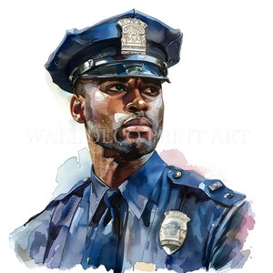 10 Police Portrait Clipart - High Quality JPG - Digital Downloads ...