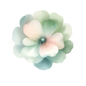 Green Simple Flowers Clipart Bundle - 12 High Quality JPG - Digital ...