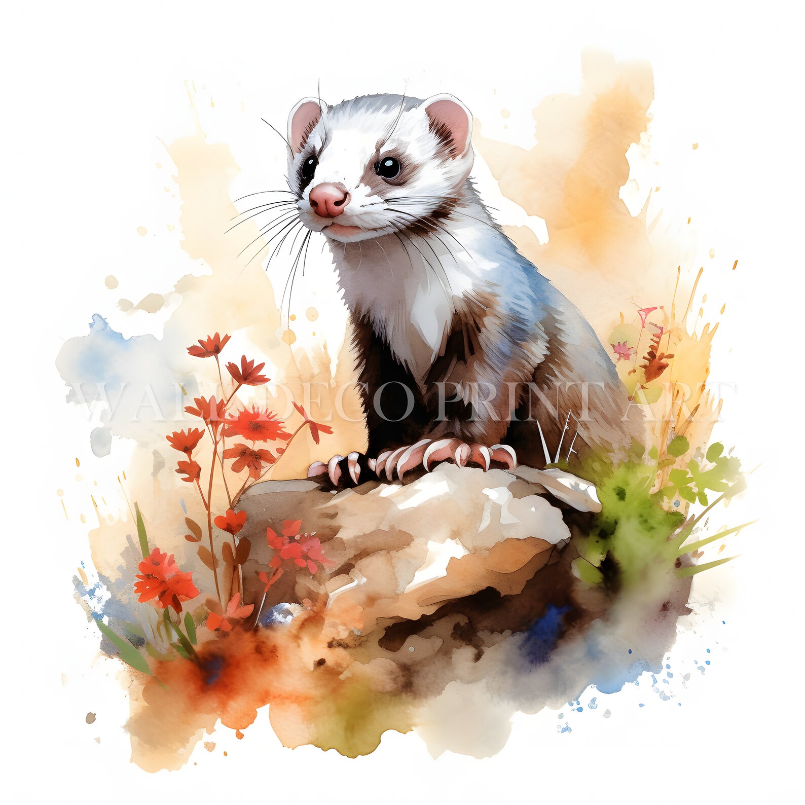 Beautiful FERRET Clipart Bundle - 10 High Quality Jpgs - Digital ...