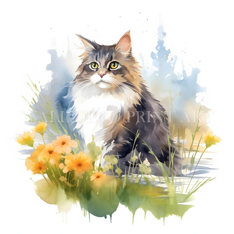 Beautiful CAT Clipart Bundle - 10 High Quality Jpgs - Digital Downloads ...
