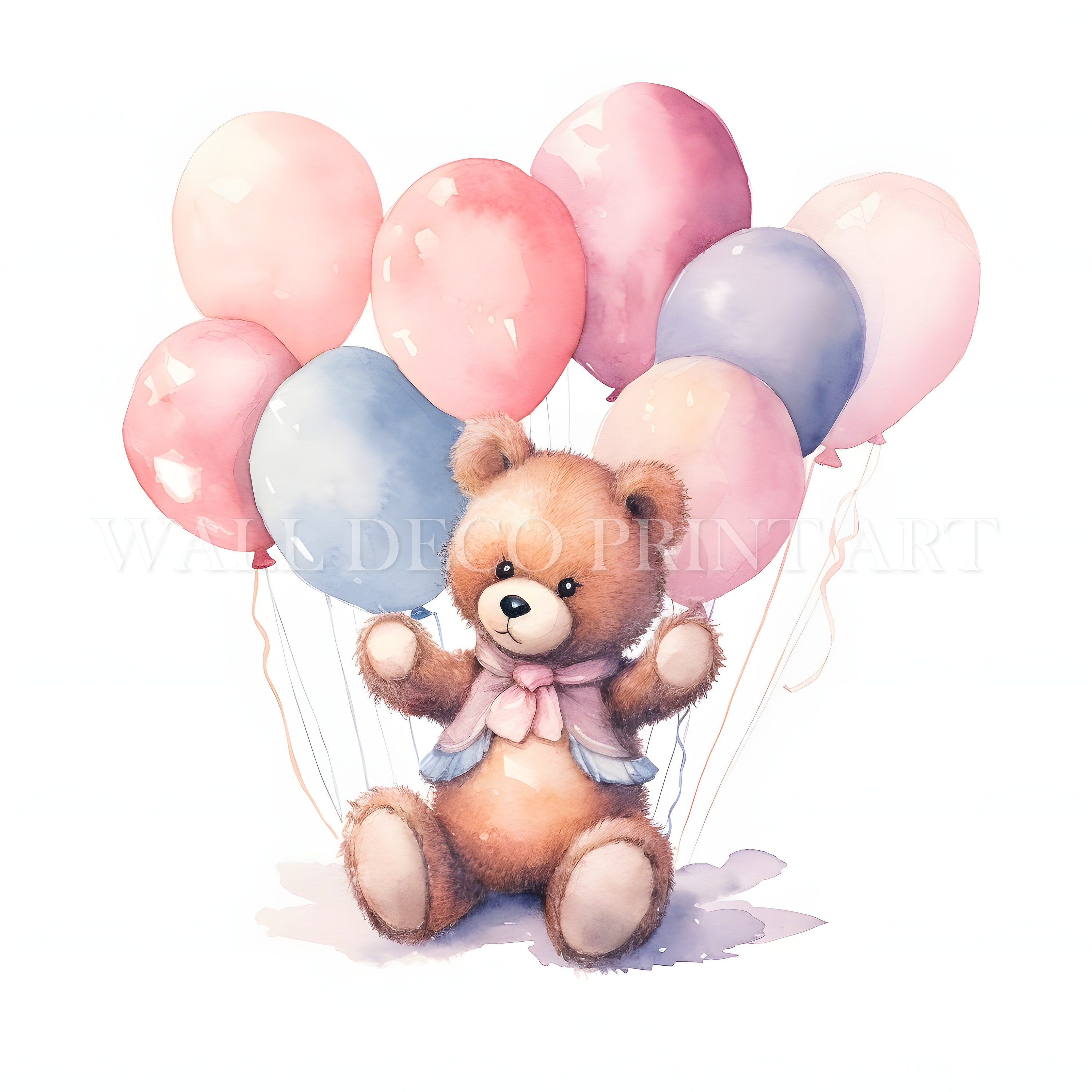 Birthday BEAR Clipart Bundle 10 High Quality Jpgs Digital - Etsy