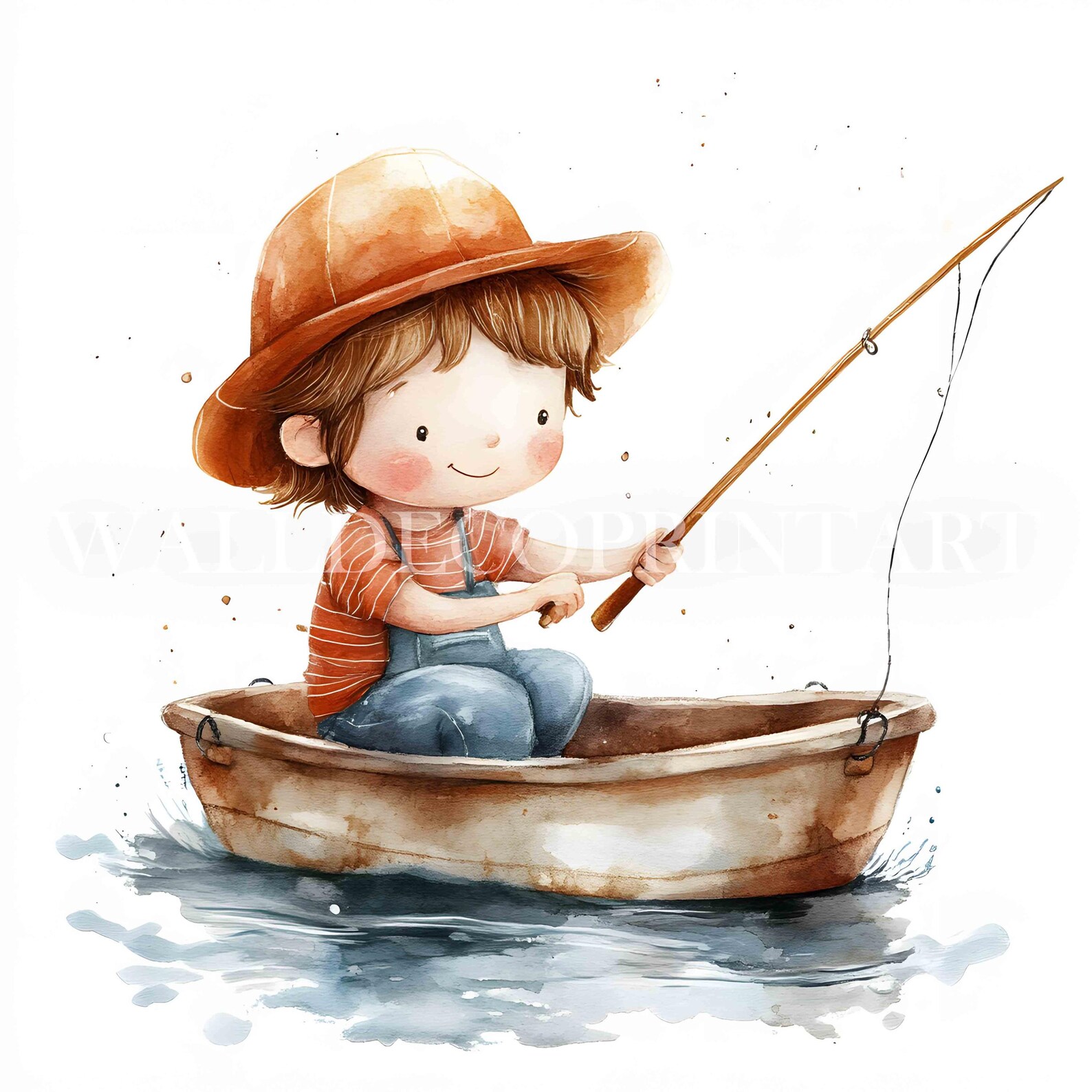 11 Little Fisherman Clipart - High Quality JPG - Digital Download ...