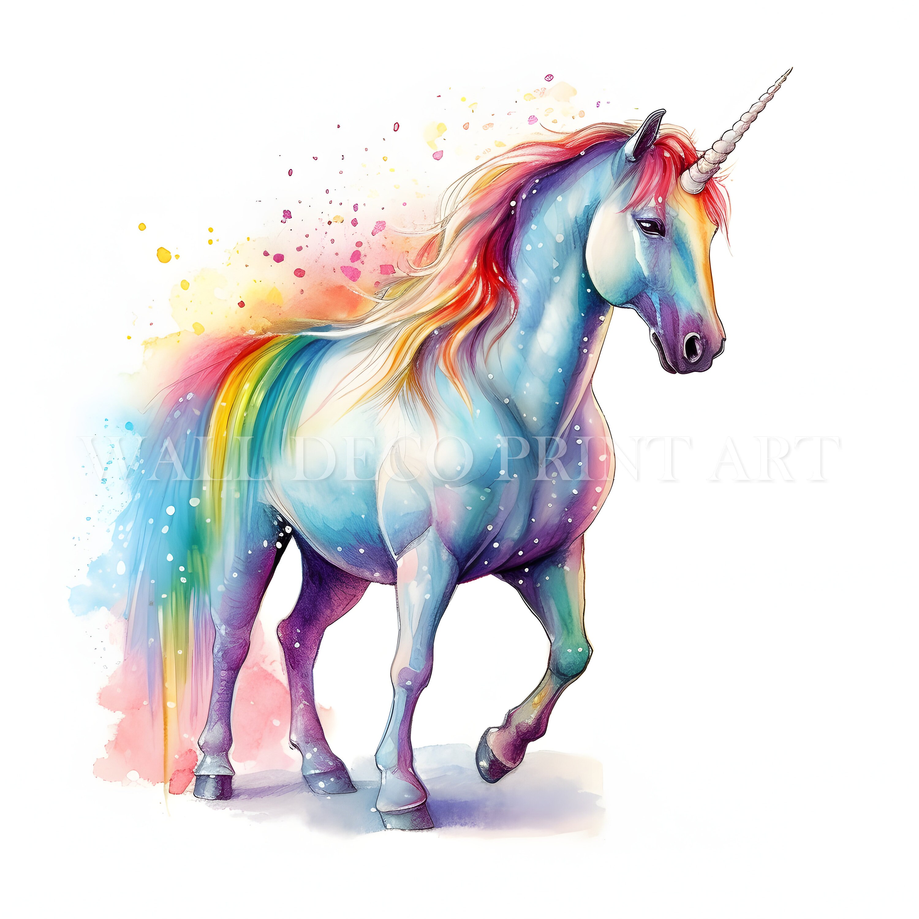 Colorful Unicorn Clipart Bundle 10 High Quality Jpgs - Etsy