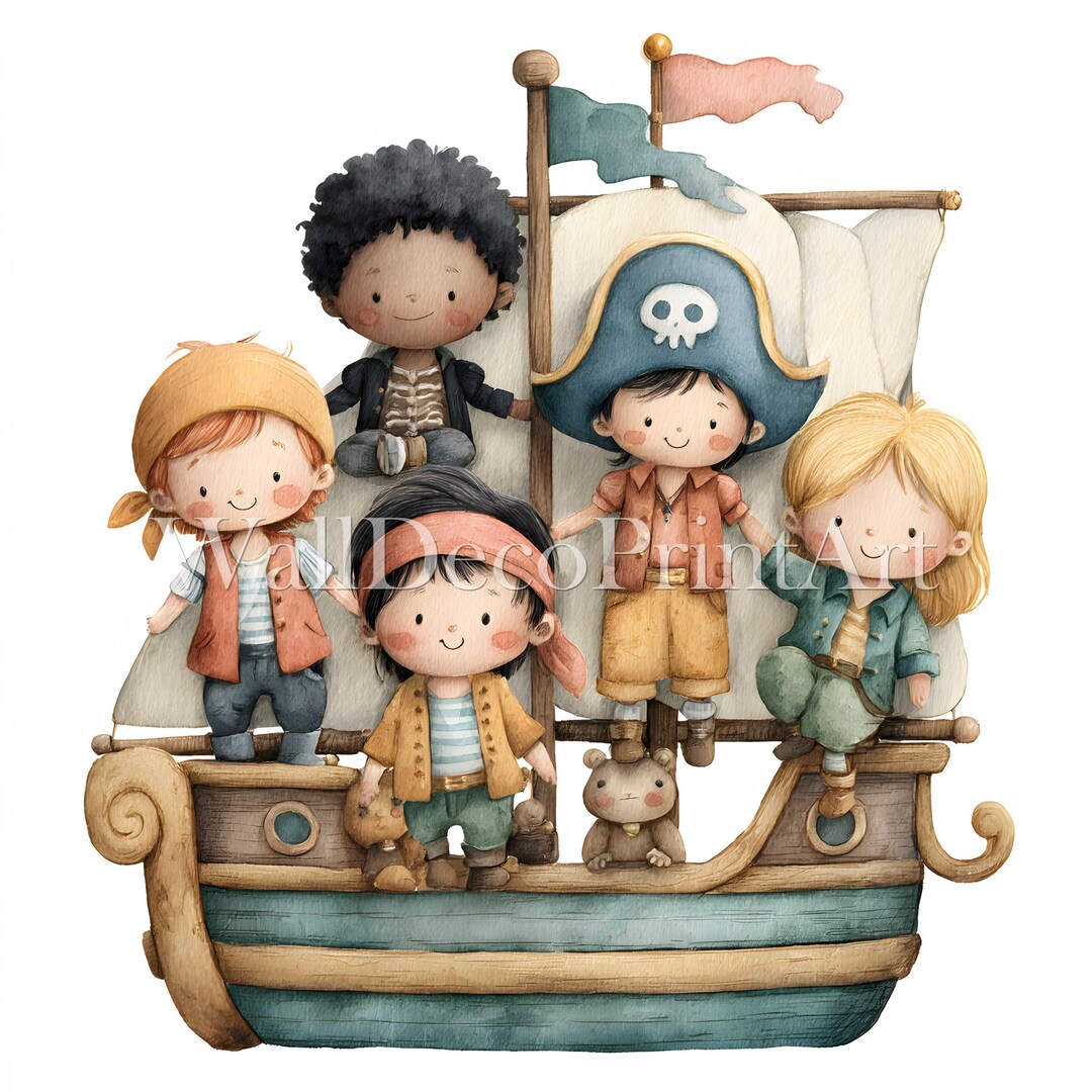 15 Pirate Childrens Clipart Set - High Quality Images - Digital ...