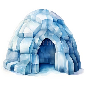 Frozen Igloo Clipart Bundle - 10 High Quality Jpgs - Digital Downloads ...