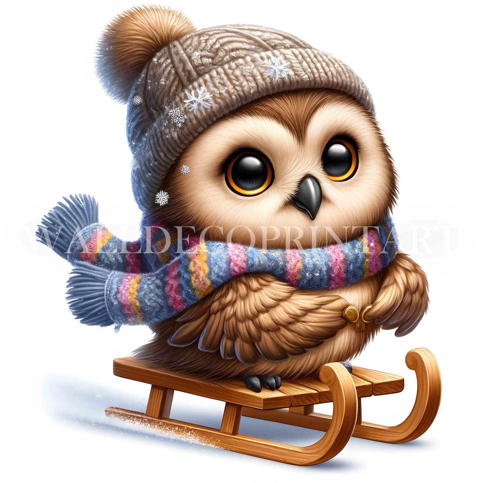 10 Christmas Winter Owl Clipart Bundle - High Quality Jpgs - Digital ...