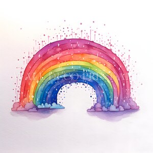 Colorful Rainbows Clipart 1 PNG & 10 High Quality Jpgs Digital ...