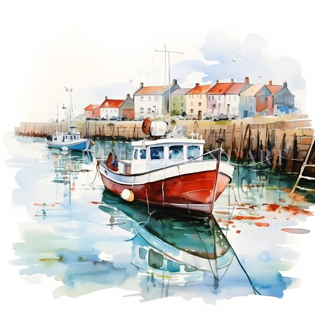 Watercolor British Harbour Clipart Bundle - 10 High Quality Jpgs ...
