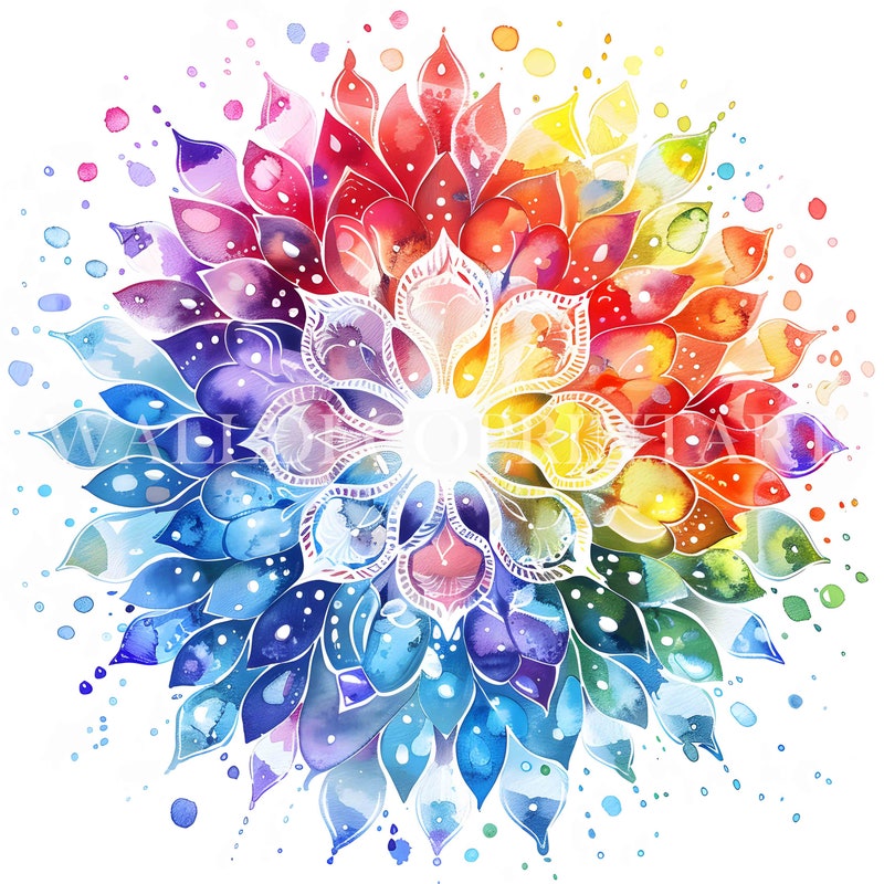 Rainbow Mandala - Etsy