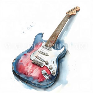 10 Colorful Electric Guitar Clipart Bundle - High Quality Pngs ...