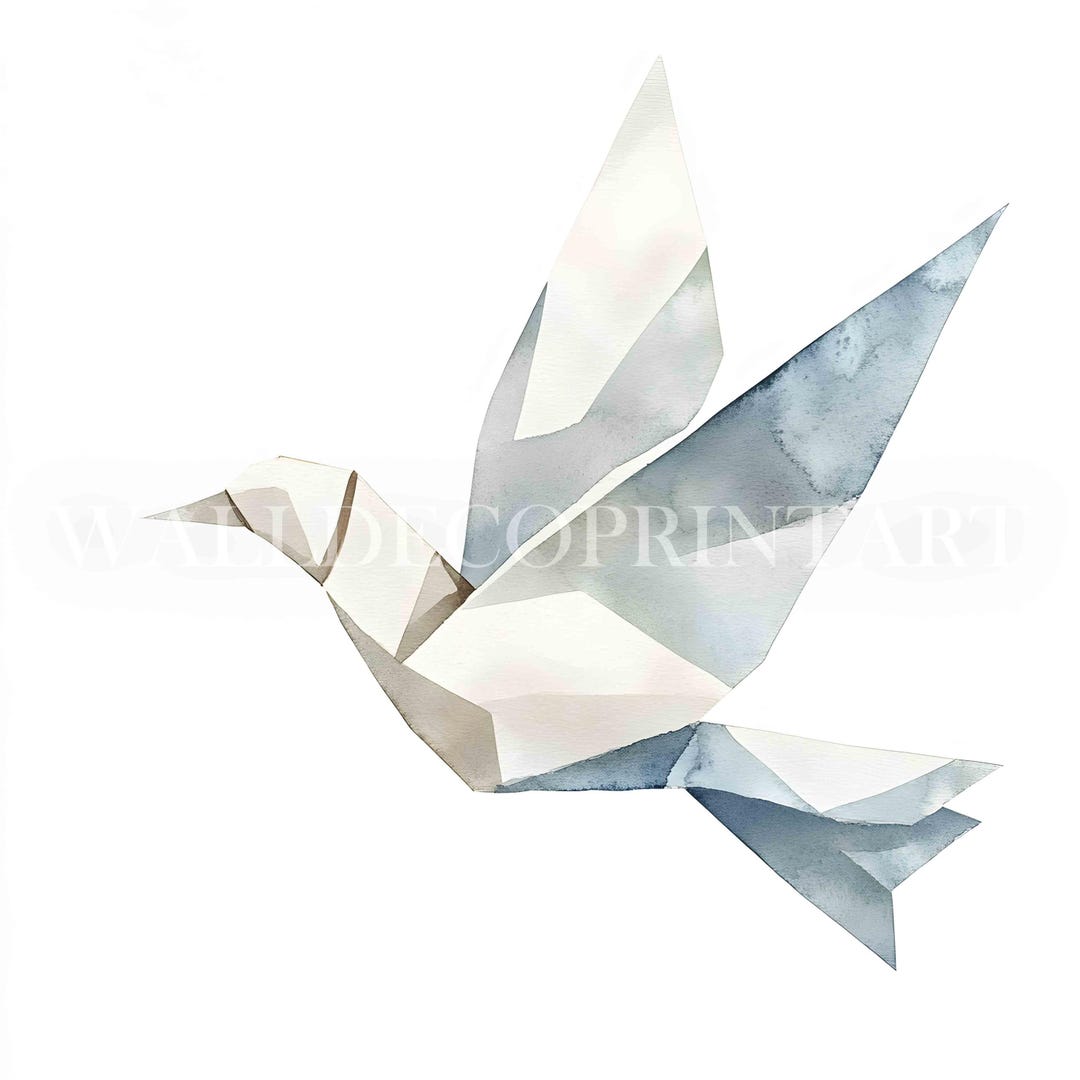 7 Origami Birds Clipart - High Quality JPG - Digital Downloads ...