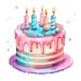 Pastel Birthday Cake Clipart Bundle 10 High Quality JPG Digital ...