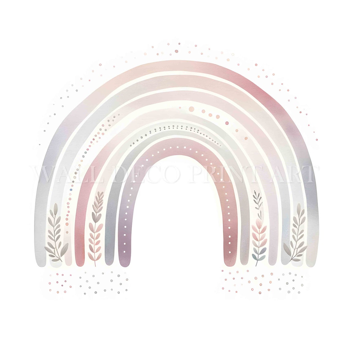 Pastel Boho Rainbows Clipart - 10 High Quality Images - Digital ...