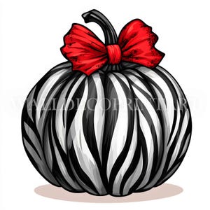 10 Cute Zebra Pumpkin Clipart Bundle - High Quality Jpgs - Digital ...