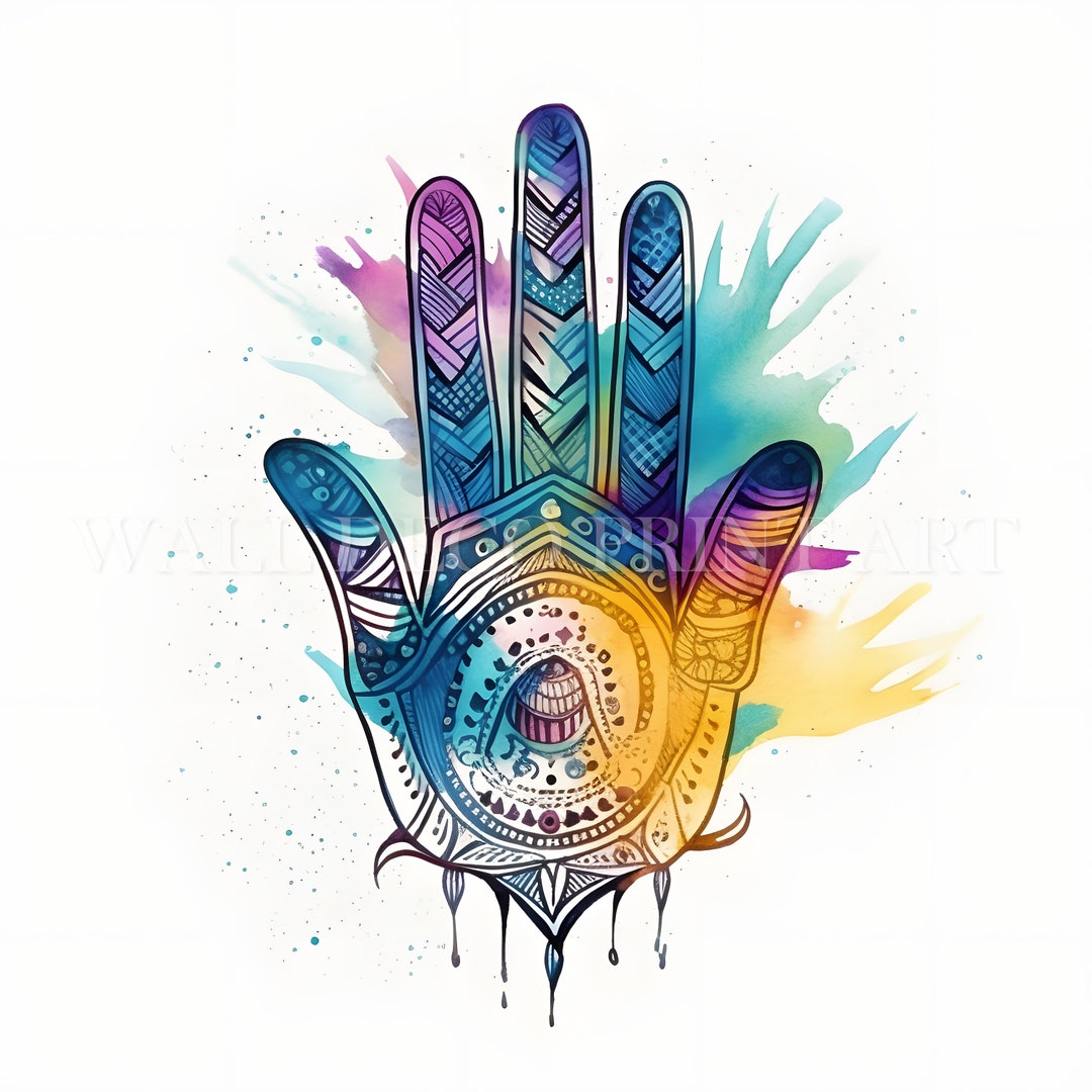 Colorful Hamsa Clipart Bundle - 11 High Quality Jpgs - Digital ...