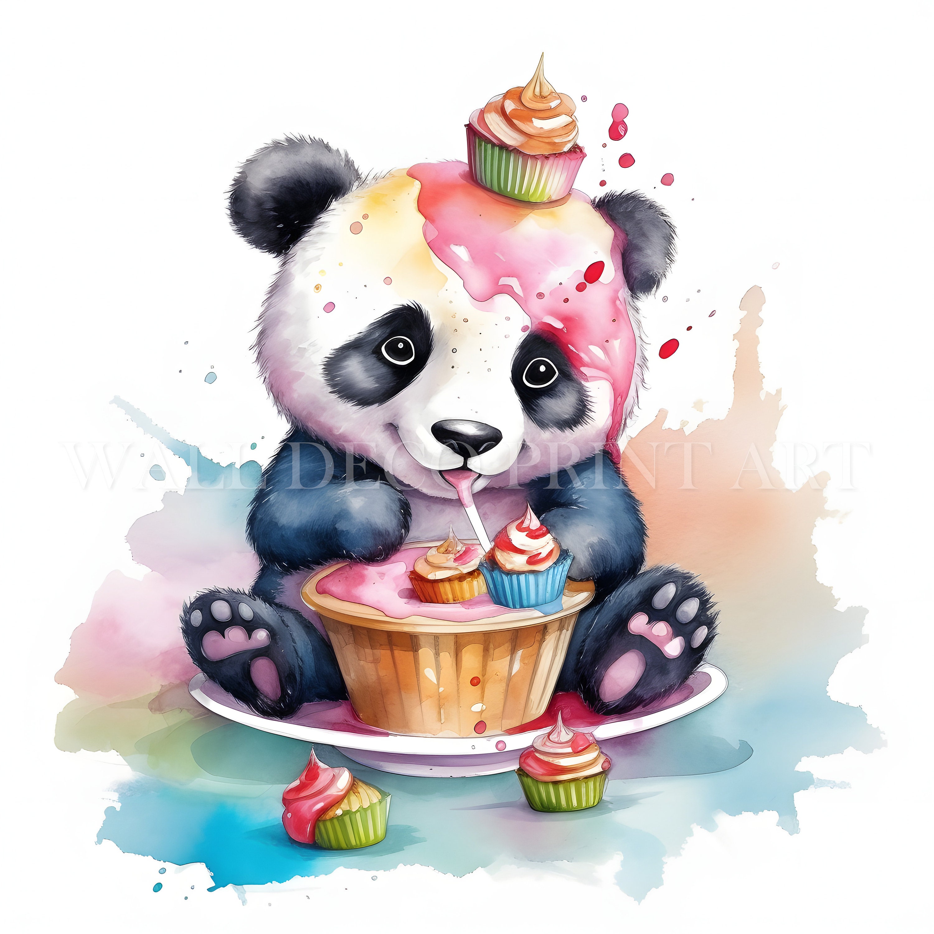 Birthday PANDA Clipart Bundle - 10 High Quality Jpgs - Digital ...
