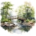 Watercolor Old Bridge Clipart Bundle - 10 High Quality Jpgs - Digital ...