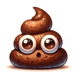 Funny Poops Clipart Bundle - 11 High Quality PNG & JPG - Digital ...