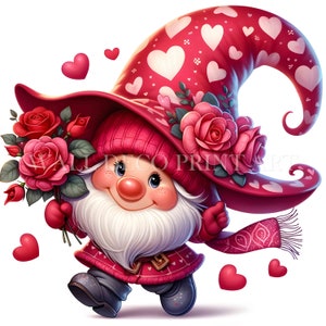 Cute Valentine Gnomes Clipart MEGA Bundle - 32 High Quality Jpgs ...