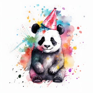 Birthday PANDA Clipart Bundle - 10 High Quality Jpgs - Digital ...