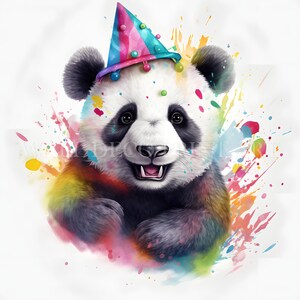 Birthday PANDA Clipart Bundle - 10 High Quality Jpgs - Digital ...