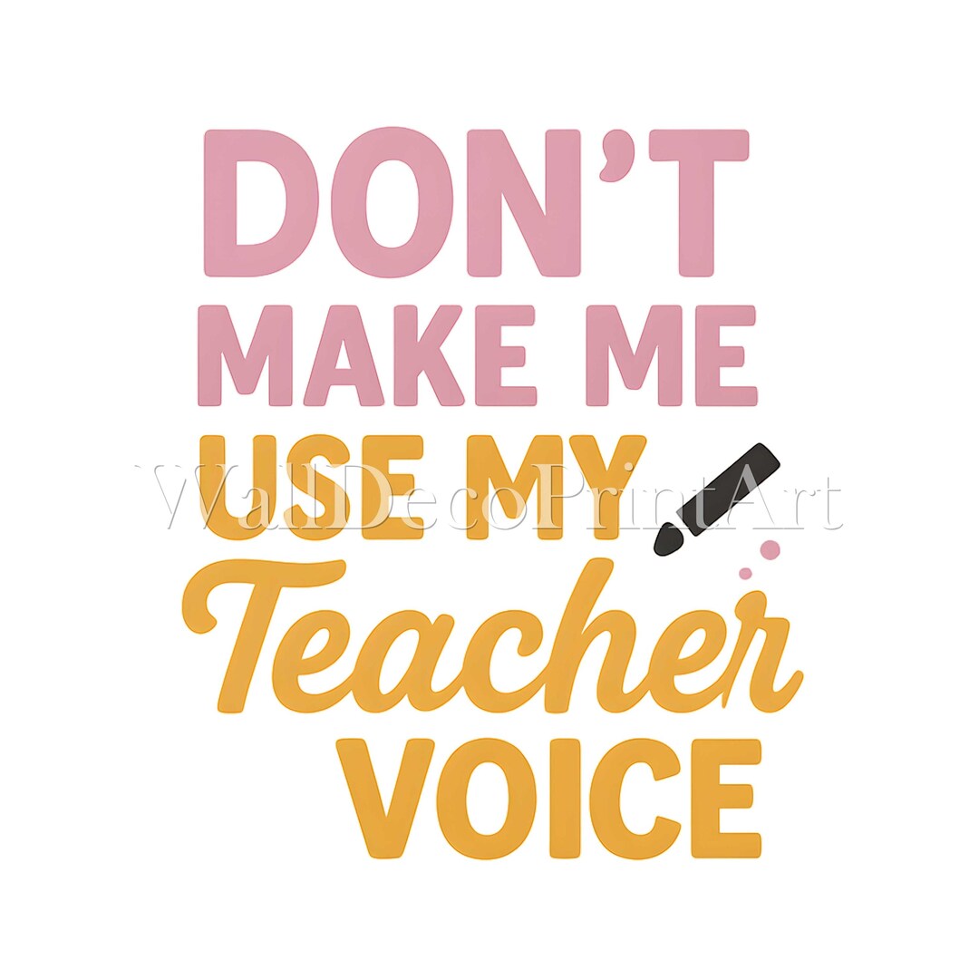 Teacher – Printable PNG Transparent Design for T-shirts, Sublimation ...