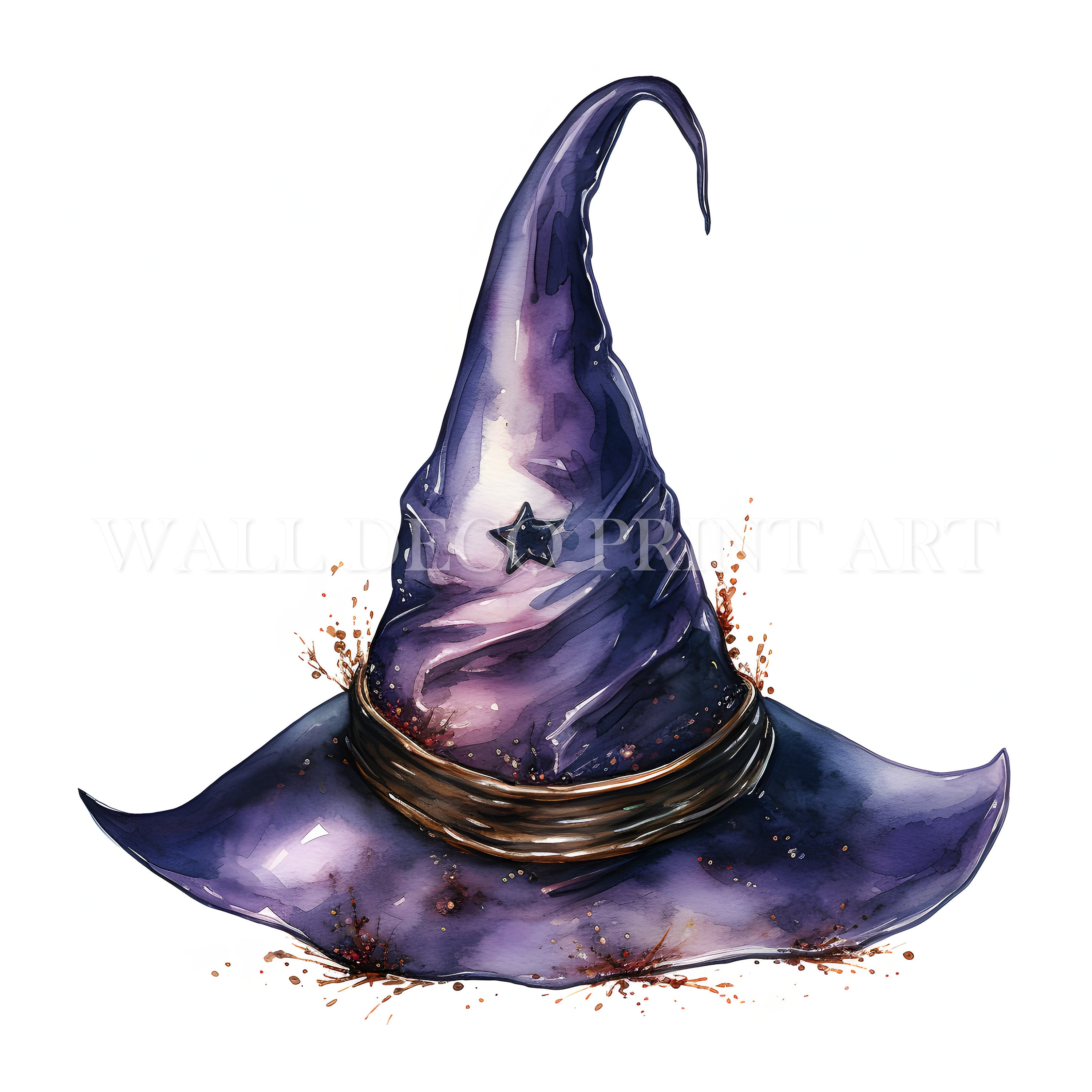 Beautiful Witch Hat Clipart Bundle - 10 High Quality Jpgs - Digital ...
