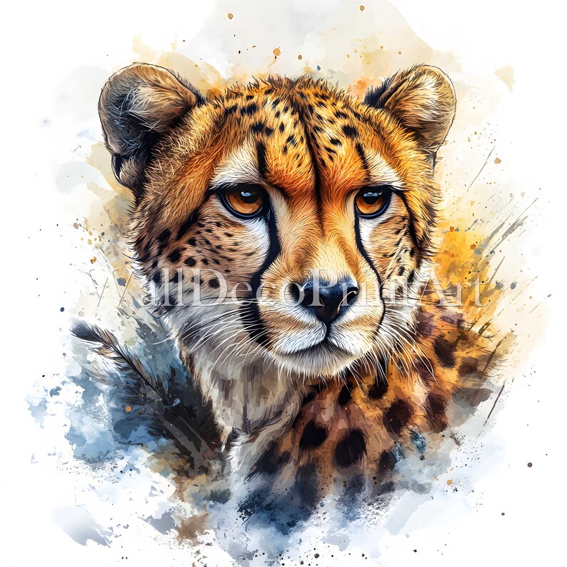 Beautiful Cheetah Clipart Bundle - 10 High Quality JPG - Digital ...