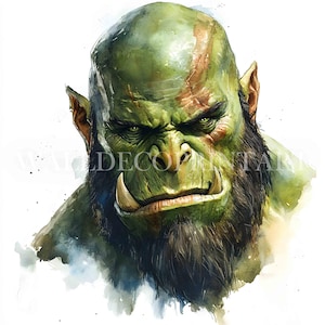 11 Orc Warrior Clipart - High Quality JPG - Digital Download Commercial ...