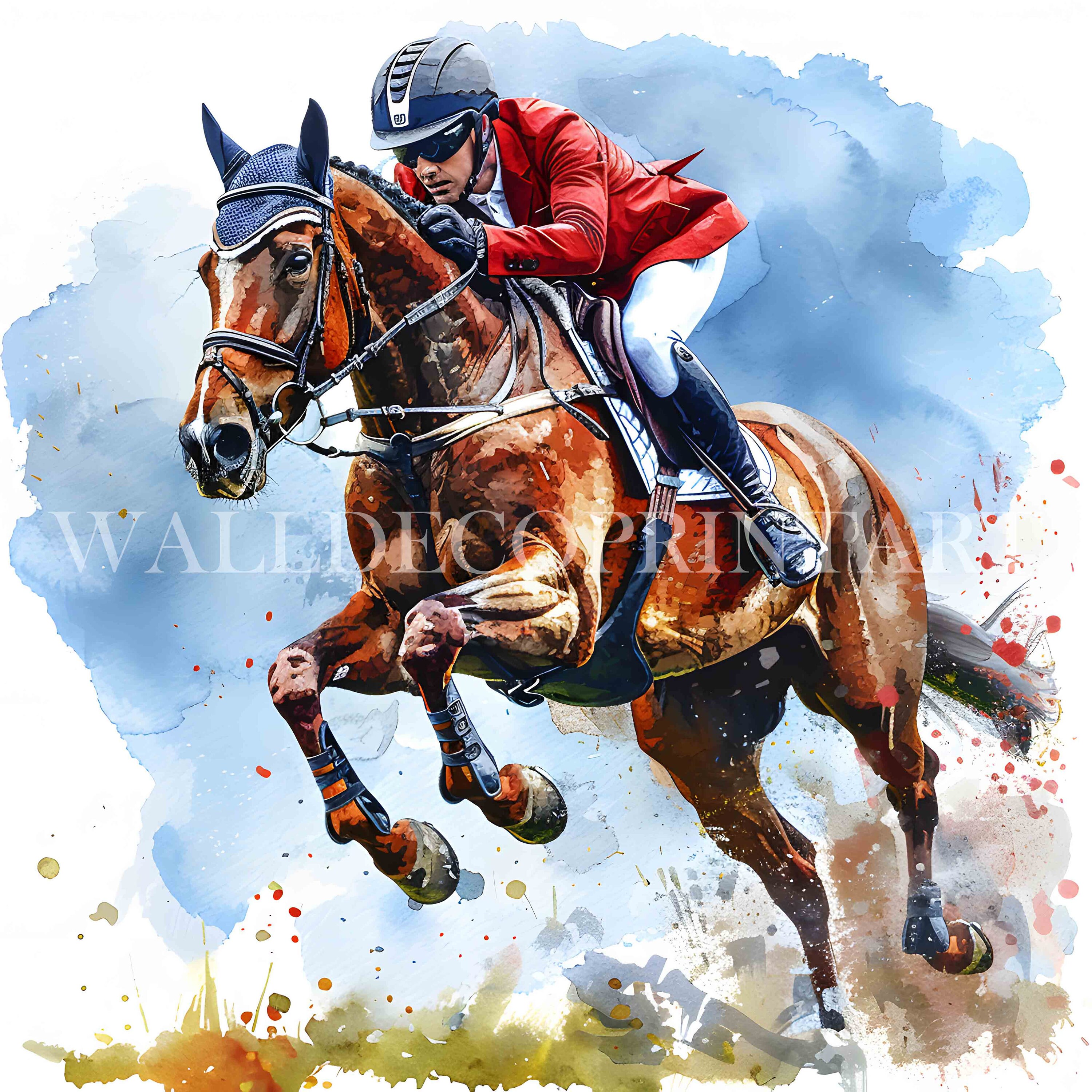 11 Horse Riding Jockey Clipart Bundle - High Quality Jpgs - Digital ...
