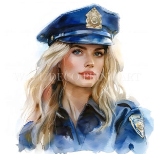 10 Police Portrait Clipart - High Quality JPG - Digital Downloads ...