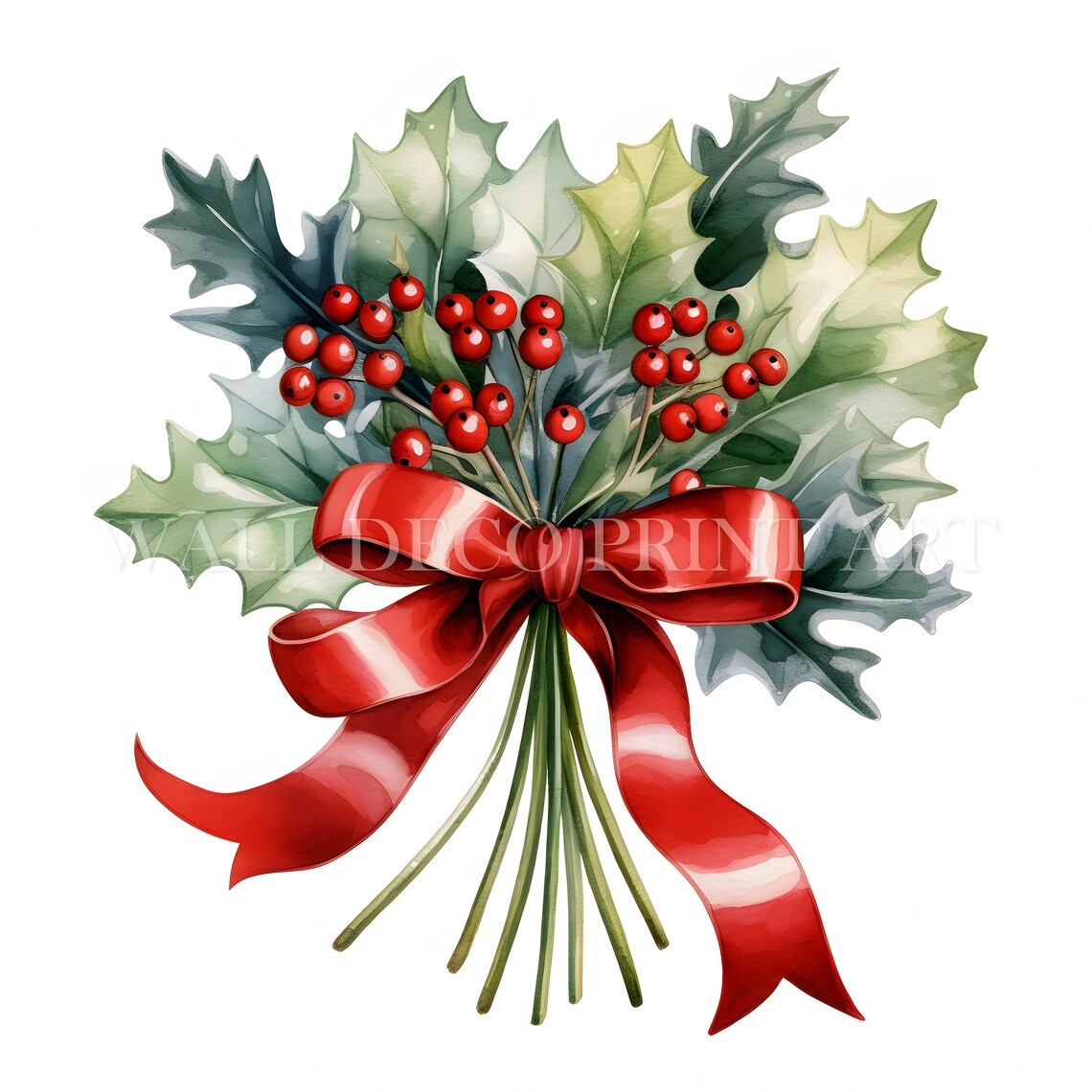 Christmas Mistletoe Clipart Bundle - 12 High Quality JPG - Digital ...