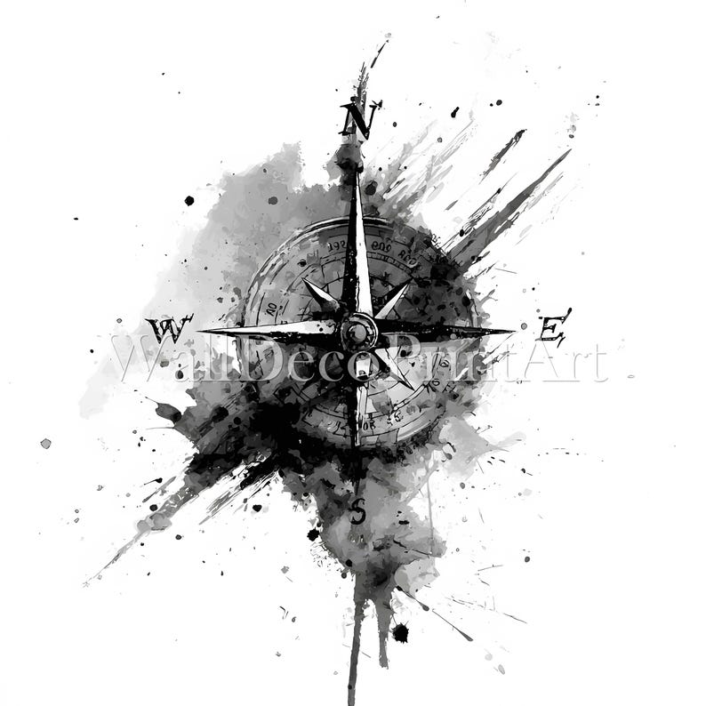 10 Watercolor Compass Clipart Set - High Quality Images - Digital ...