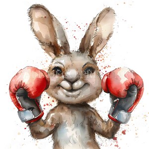 Boxing Kangaroo Clipart Bundle - 10 High Quality Jpgs - Digital ...
