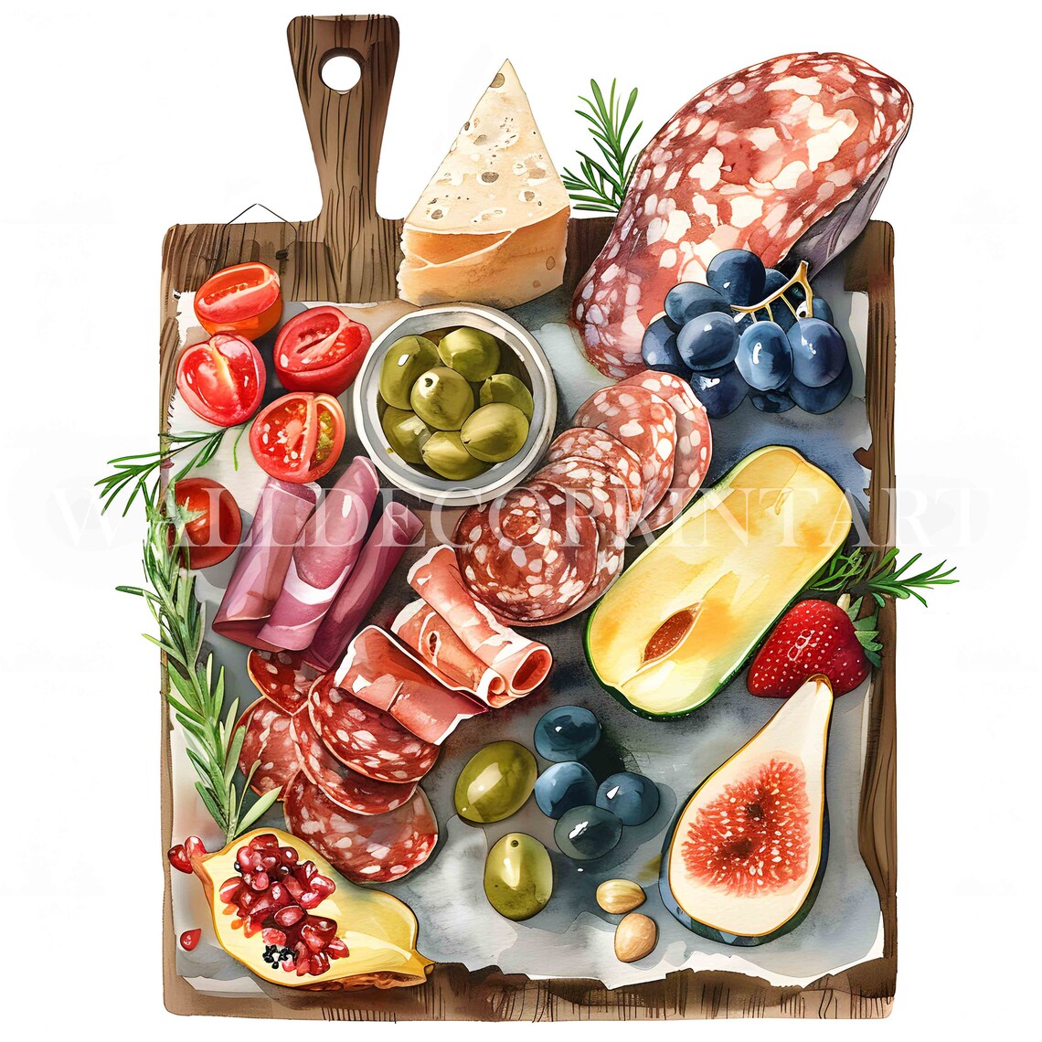 10 Charcuterie Board Clipart Bundle - 10 High Quality Jpgs - Digital ...