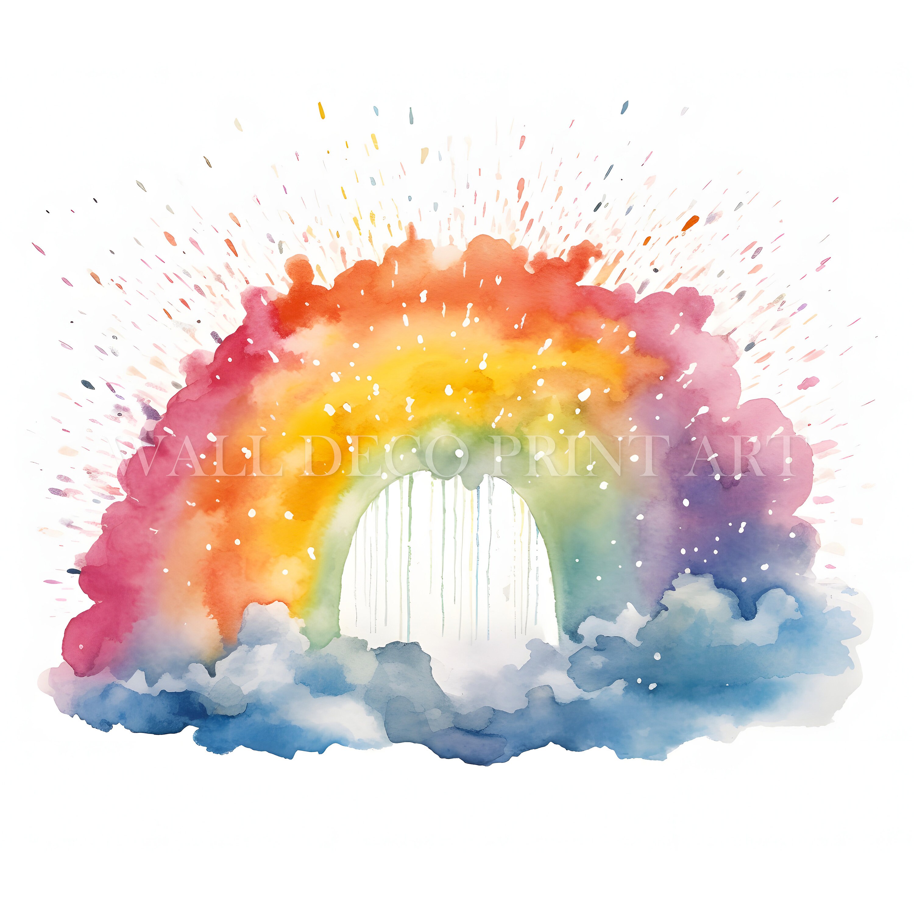 Colorful Rainbows Clipart 1 PNG & 10 High Quality Jpgs - Etsy