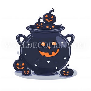 10 Halloween Bubbling Cauldron Clipart Bundle 2 - High Quality JPG ...
