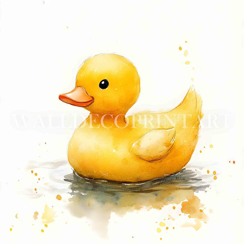 10 Cute Rubber Duck Clipart Bundle - High Quality Jpgs - Digital ...